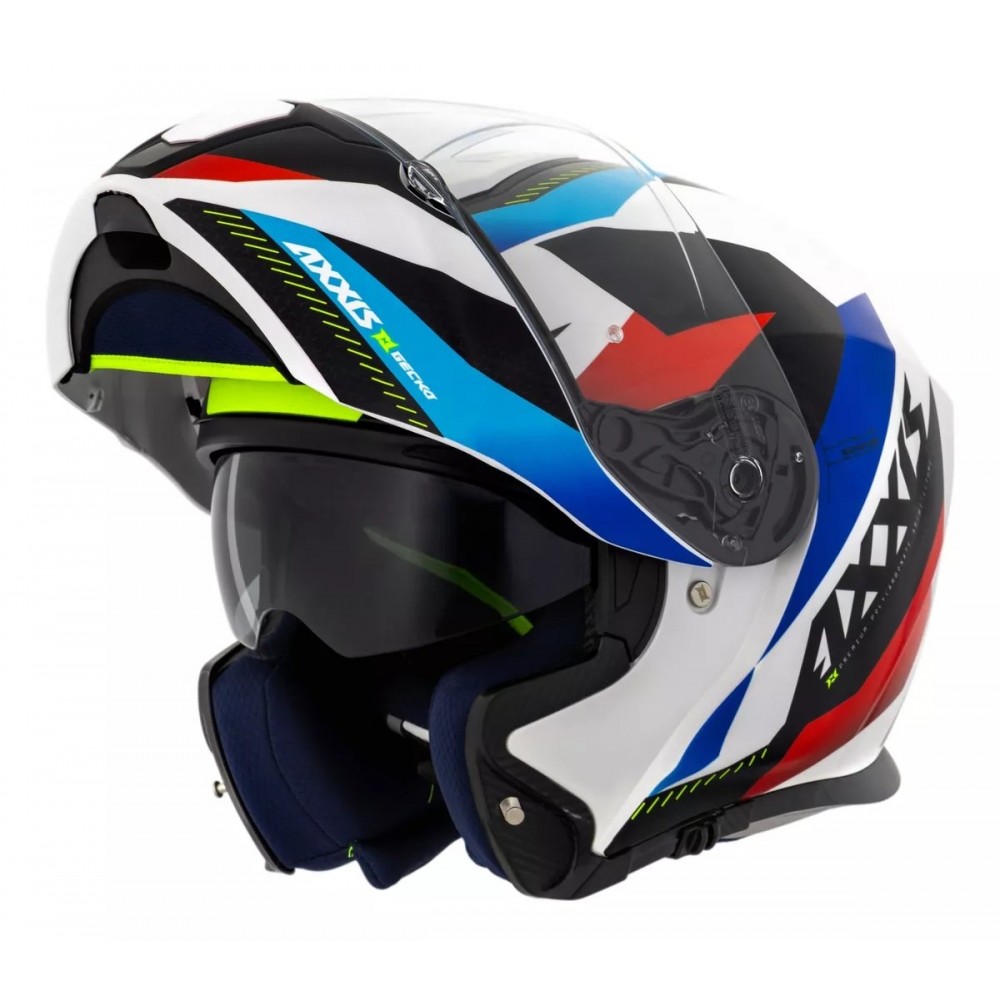 CAPACETE AXXIS ARTICULADO GECKO SV SHIELD D7 AZUL