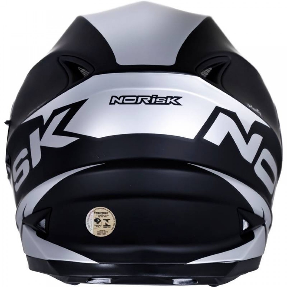 CAPACETE NORISK FF302 MANTY - PRETO/CINZA FOSCO