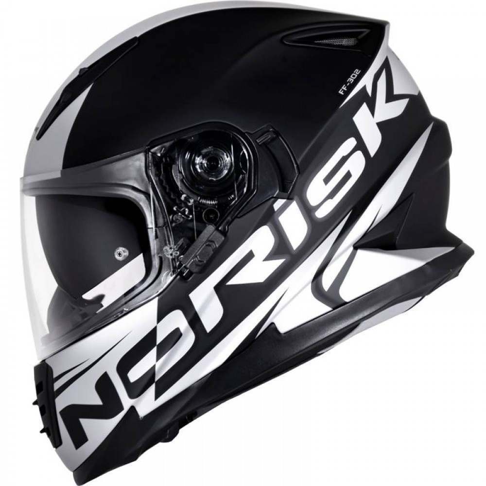 CAPACETE NORISK FF302 MANTY - PRETO/CINZA FOSCO