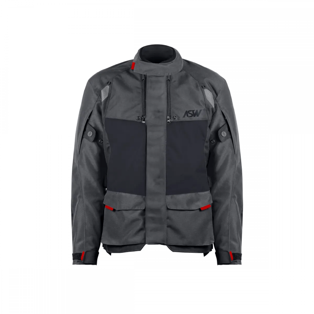 JAQUETA ASW TSUNAMI V2 CHUMBO/ PRETO E VERMELHO